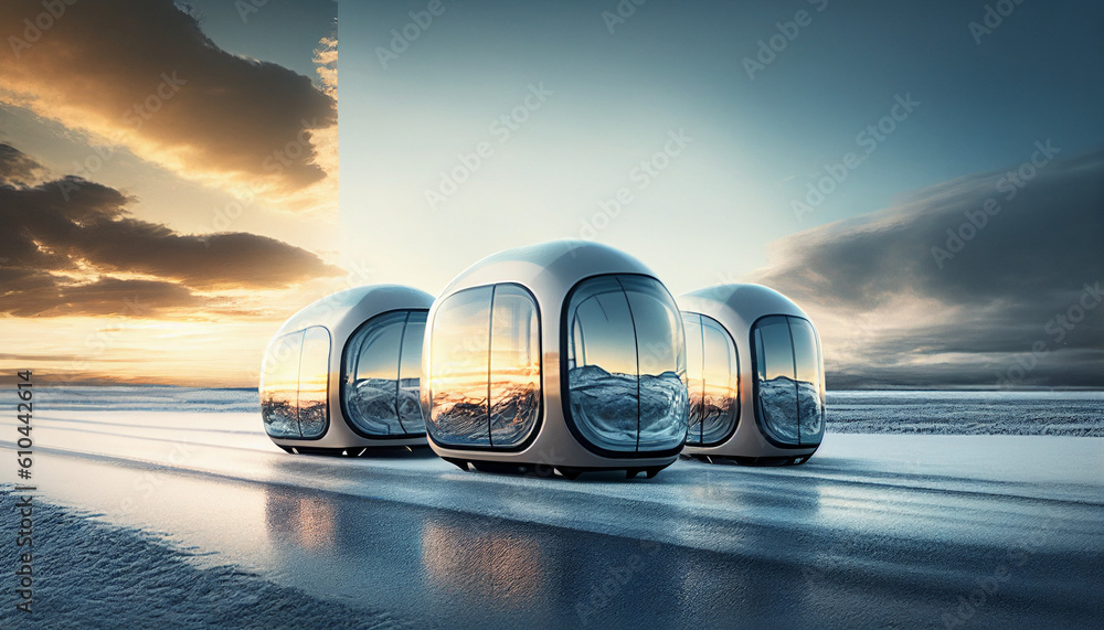 Autonomously driving transportation peopemover pod vehicle for future ...