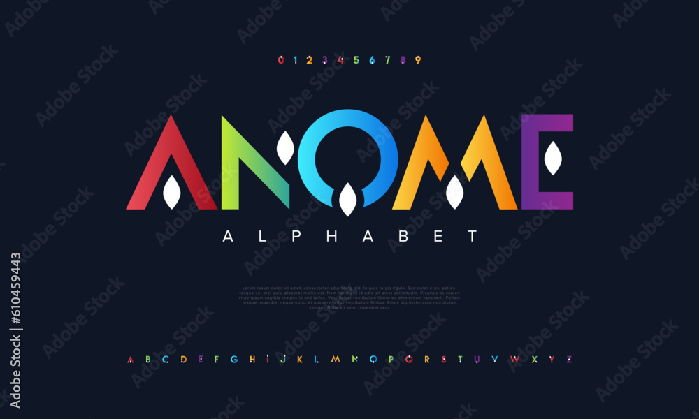 Abstract digital technology logo font alphabet. Minimal modern urban ...