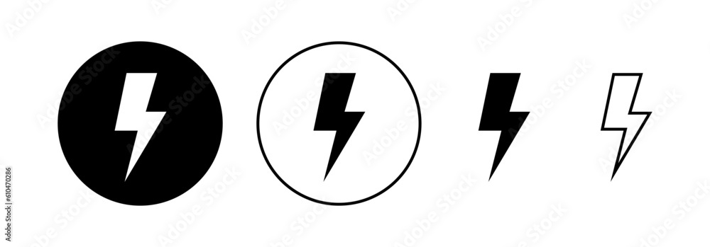 Lightning icon vector for web and mobile app. electric sign and symbol ...