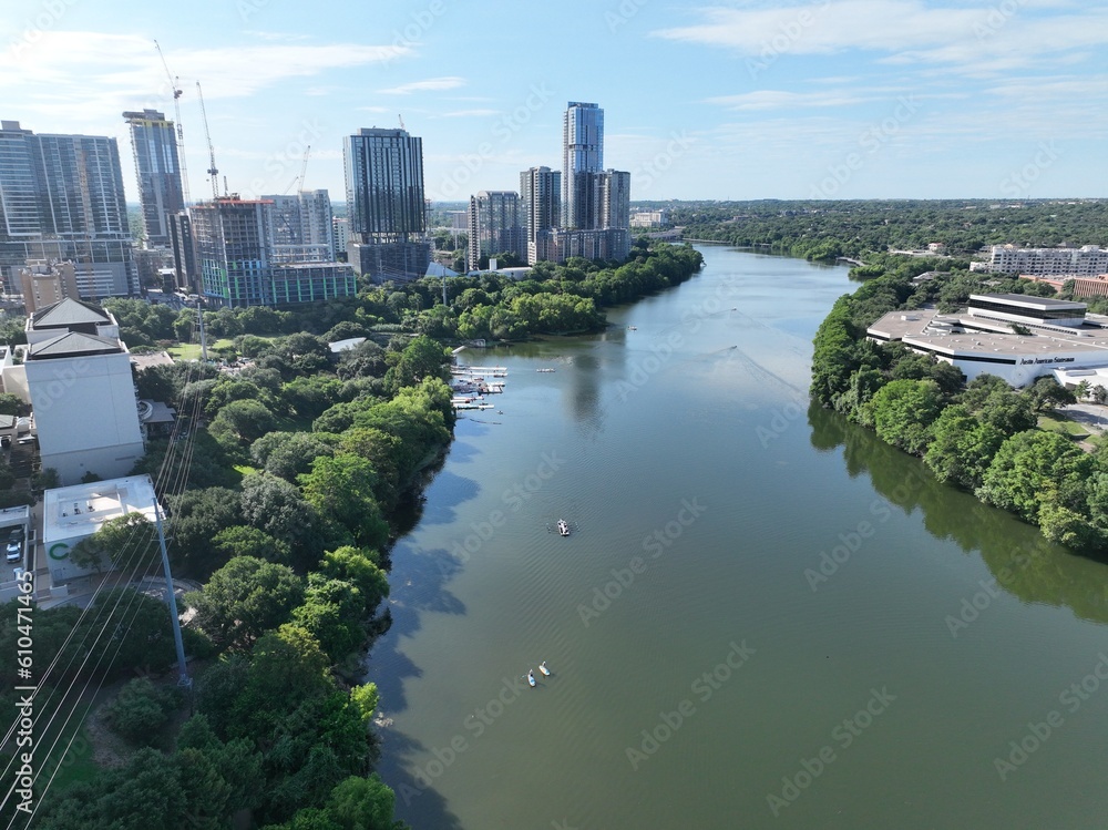 Aerial view of Austin: A vibrant and diverse city in Texas known for ...