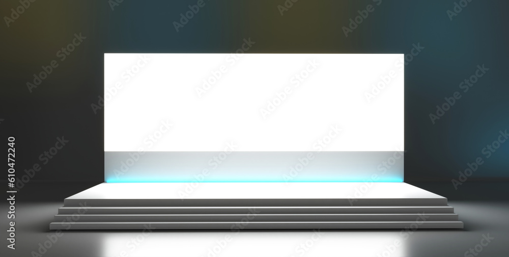 Empty stage Design for mockup. Simple event scene. Stage design mockup ...