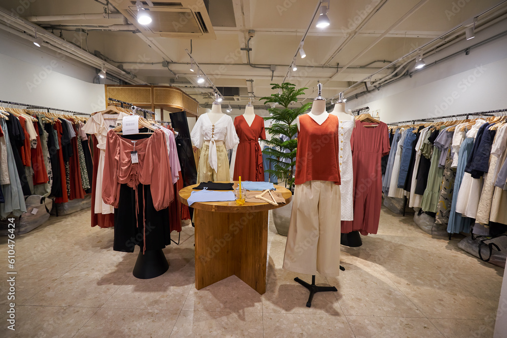 BANGKOK, THAILAND - CIRCA JANUARY, 2020: clothes displayed at the store ...