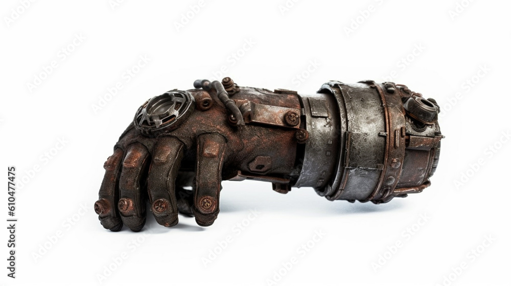 vintage robotic hand or first attempts at robotic humanoid android with ...