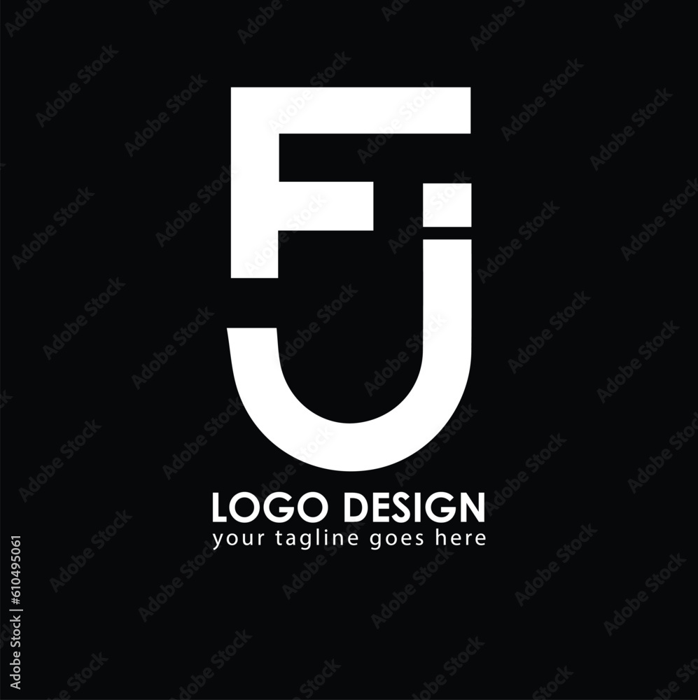 FJ FJ Logo Design, Creative Minimal Letter FJ FJ Monogram Stock Vector ...