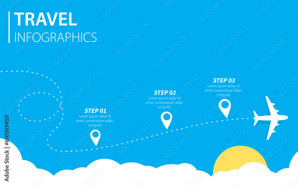 Infographic design template. Timeline concept with 3 options or steps ...