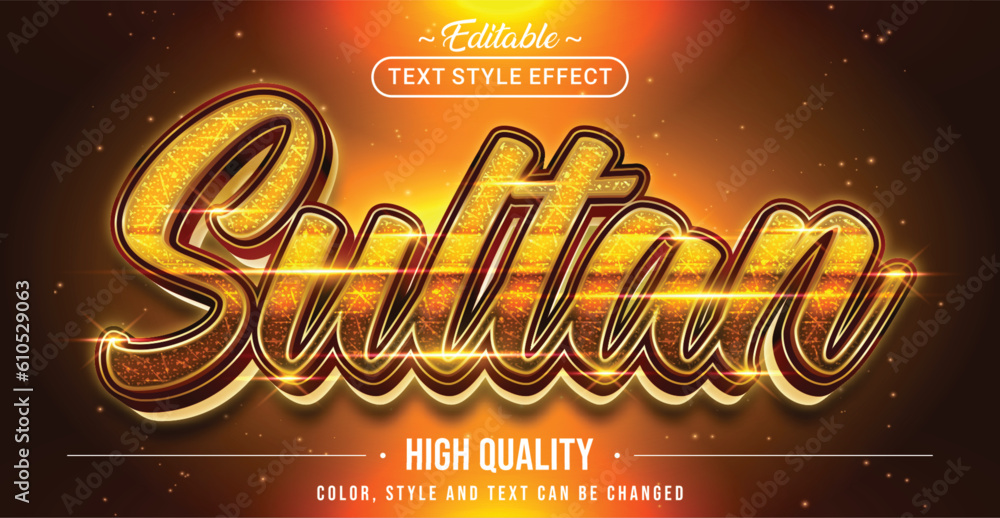 Editable text style effect - Sultan text style theme., Rtn_Studio Foto ...