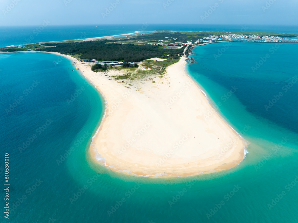 Aerial view of Jibei Island, a famous tourist destination for water ...