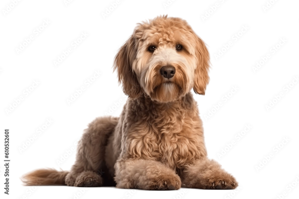 Labradoodle Dog Isolated on a Transparent Background, Generative Ai ...