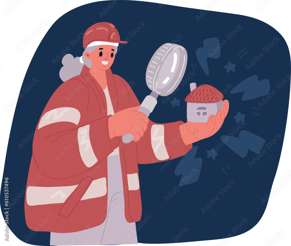 Vetor de Cartoon vector illustration of Searching for new house and ...