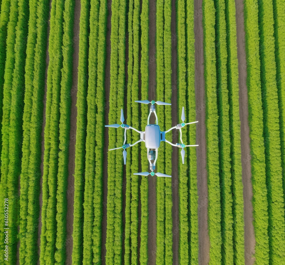 Smart farm. drones spraying field of agricultural crops. drones ... Smart farm. drones spraying field of agricultural crops. drones ...