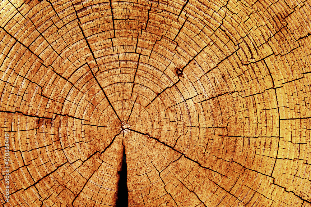 Wooden old rings texture natural background, round shape of wood timber ...