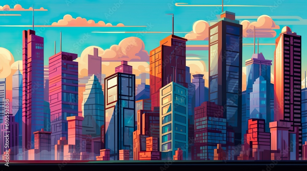 Background Modern architecture. A mesmerizing illustration capturing ...