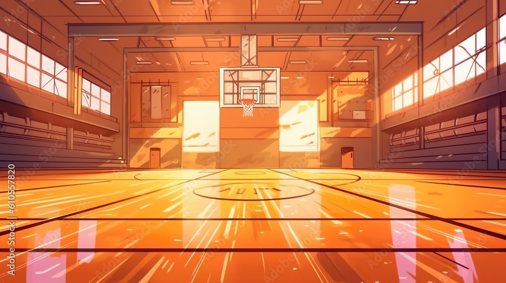 Abstract background stadium. A mesmerizing sunset illuminates a stadium ...