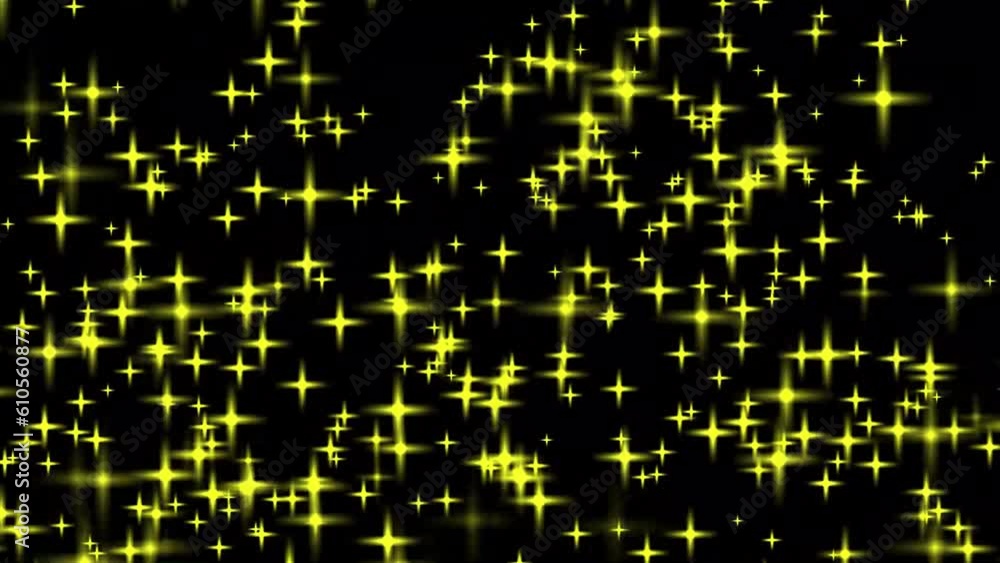 Star shine effect background on black screen animation. Fast moving ...