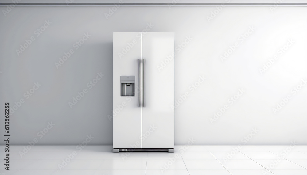 ridge refrigerator isolate on blank background, generative ai, digital ...