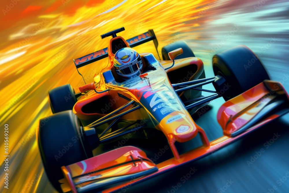 An illustration depicting a racing driver navigating a challenging ...