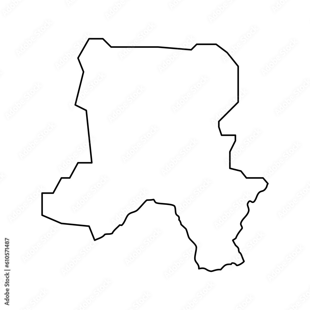 Ferizaj district map, districts of Kosovo. Vector illustration. Stock ...
