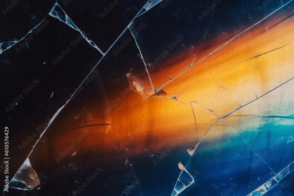 Fractured background, Blur lens flare, Dark shattered distressed dirty ...