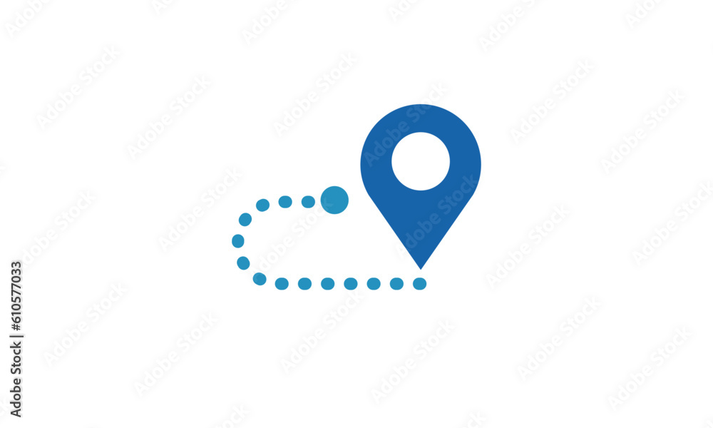 tracking map address icon, location pin, logotype web website app ...