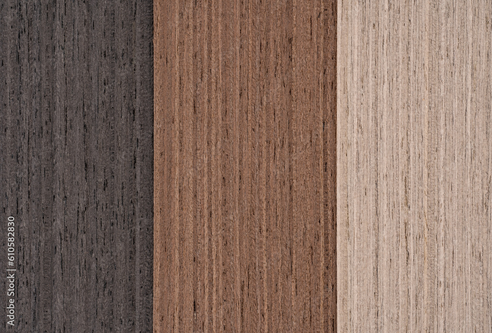 Stockfoto Palette of wood decor samples with different colours and ...