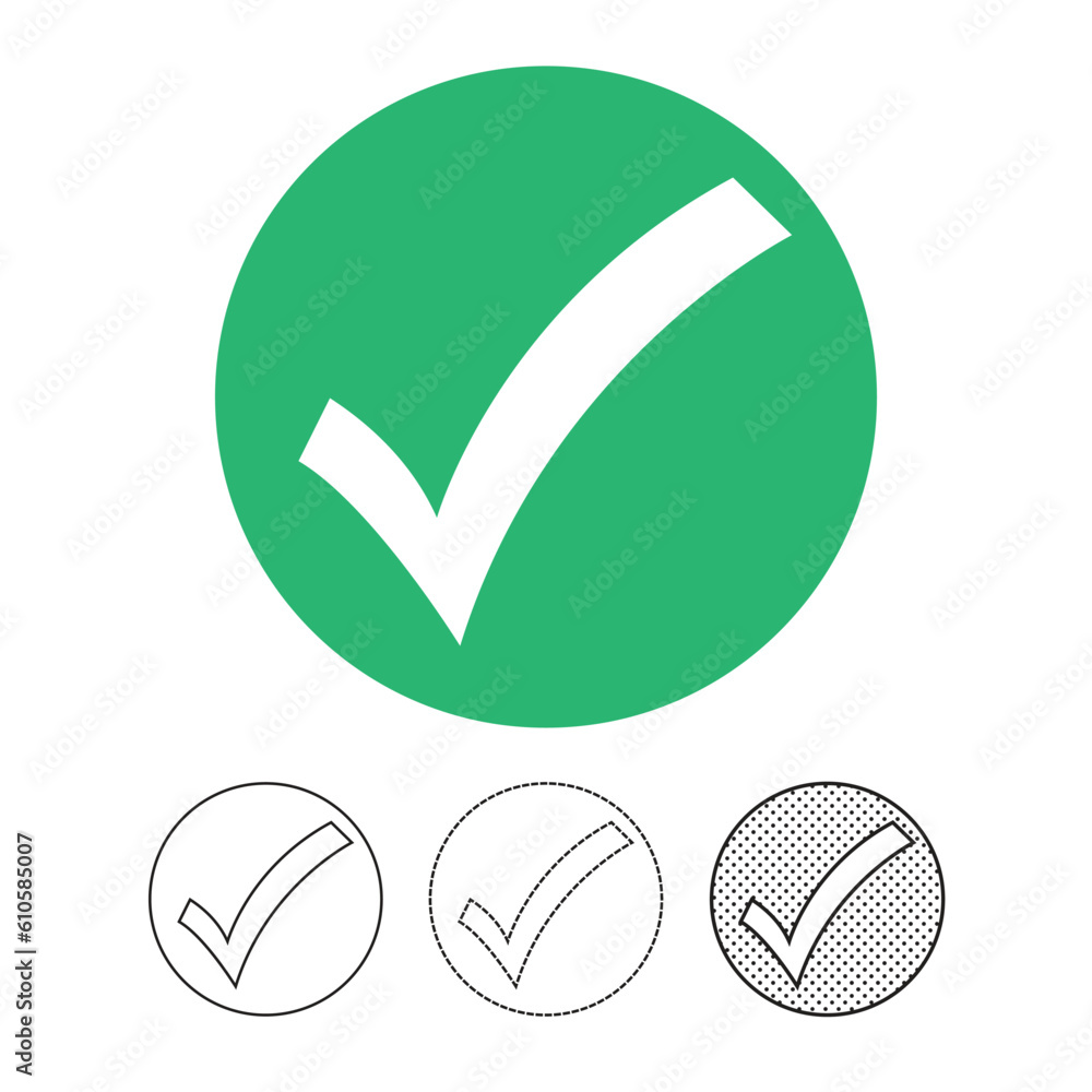 Check mark icon vector Stock Vector | Adobe Stock