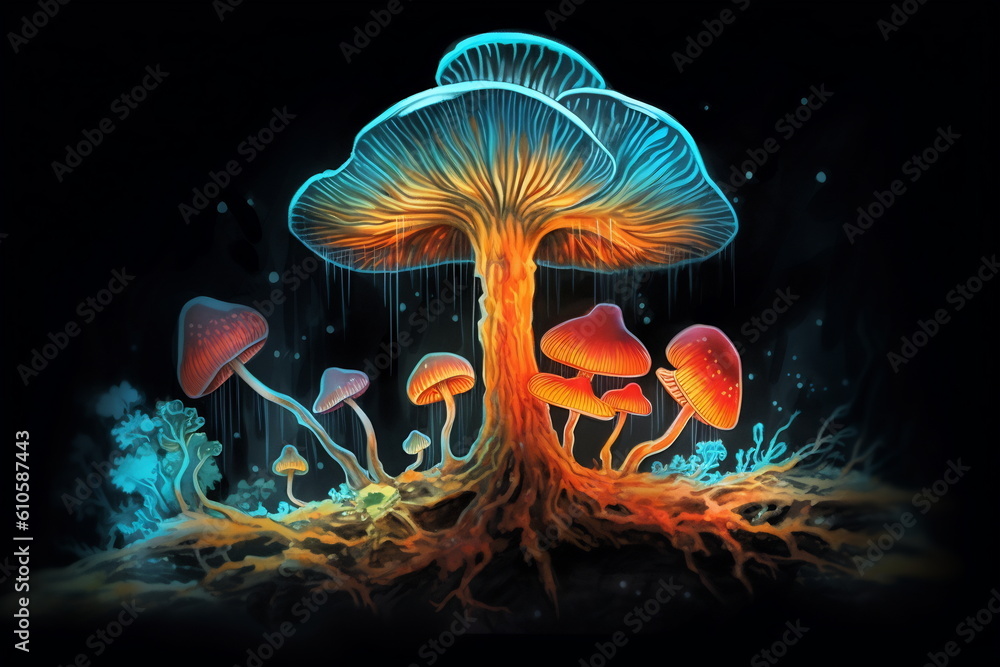 Psilocybin mushrooms. Commonly known as magic mushrooms, a group of ...