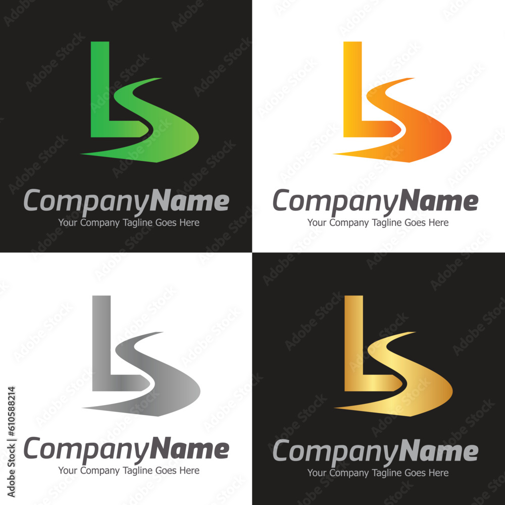 Letter L vector logo template, Colorful Letter L logo, Road highway ...
