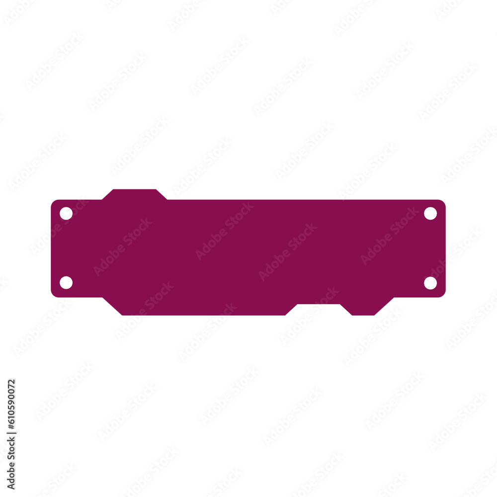 Futuristic plates for text. Iron footnote headings on modern computers ...