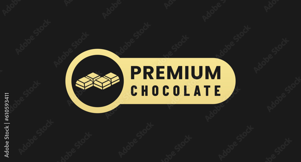 Vetor de Premium Chocolate Logo or Premium Chocolate Symbol Vector On ...