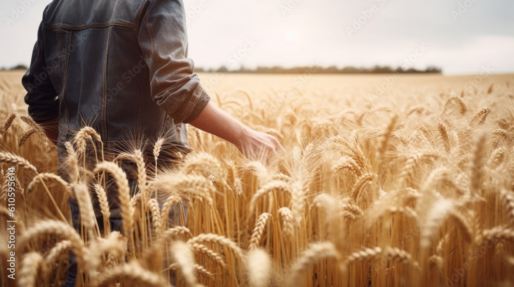 A vast field stretches before me, adorned with tall and vibrant stalks ...