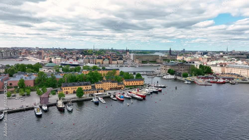 Skeppsholmen island and bridge to mainland in Stockholm Sweden ...