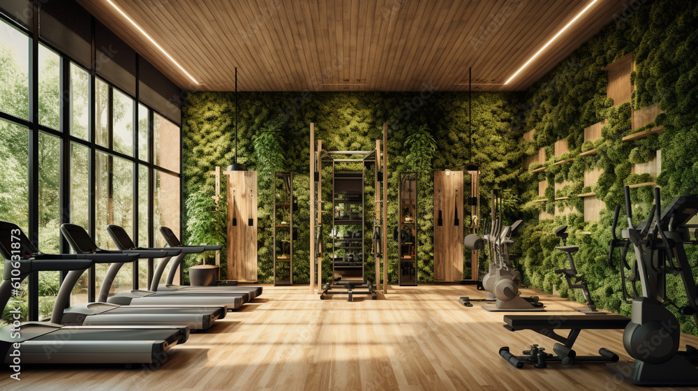 A nature-inspired gym design that integrates living green walls ...