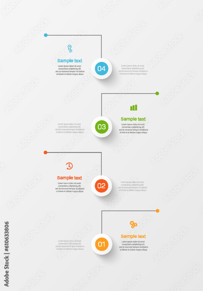 Infographic template with 4 options, workflow, process chart. Can be ...