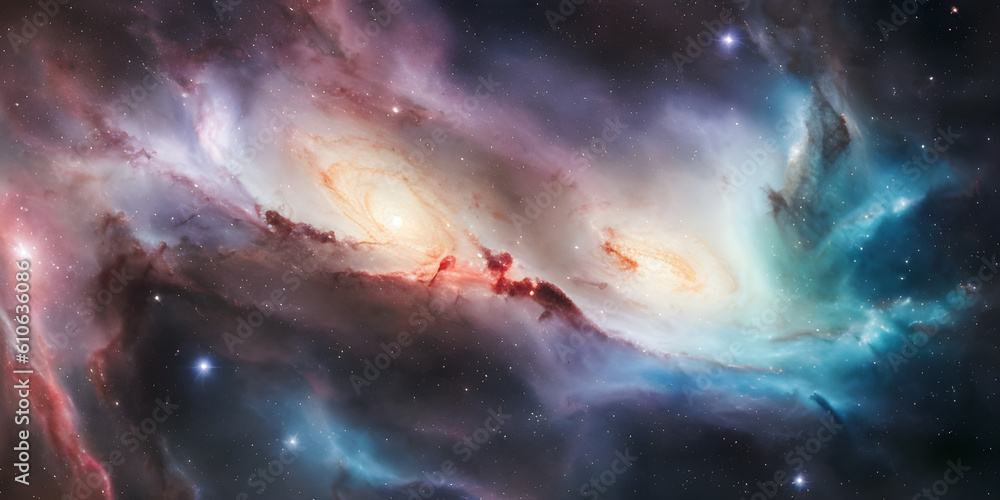 Panoramic 8k outer space background texture. Colorful celestial ...