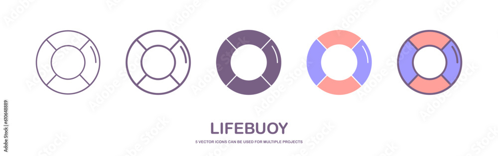 Lifebuoy Icon Logo Vector Symbol. Lifeguard Icon. The lifebuoy icon ...