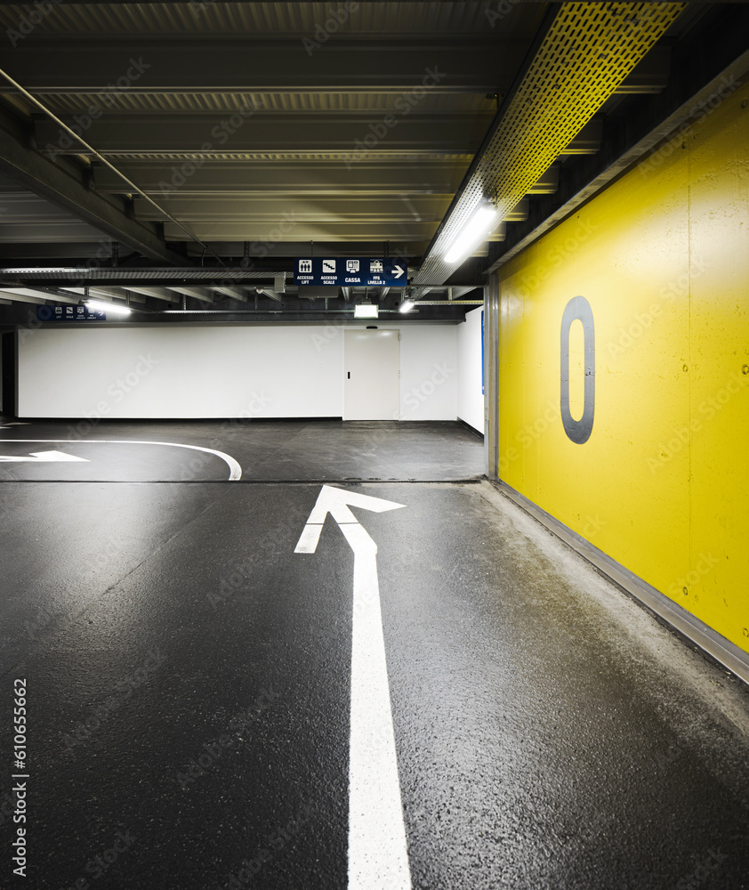 Inside Parking Garage Wall