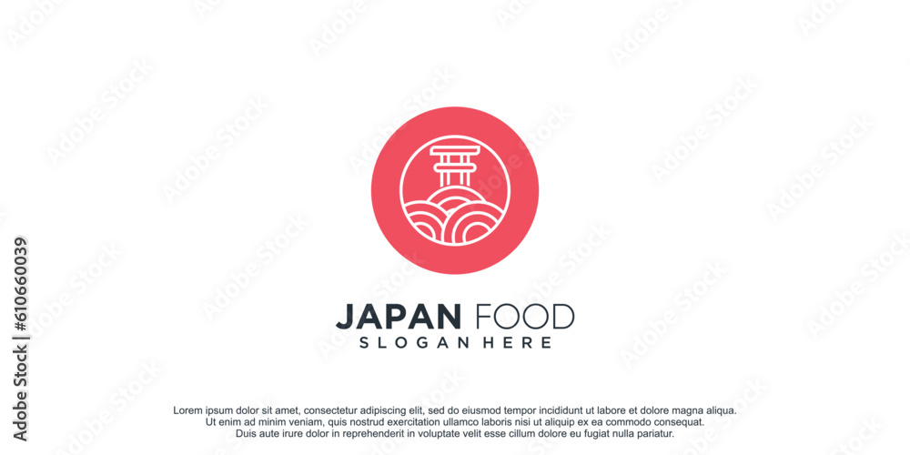 Japan food logo with creative style design idea concept for business ...