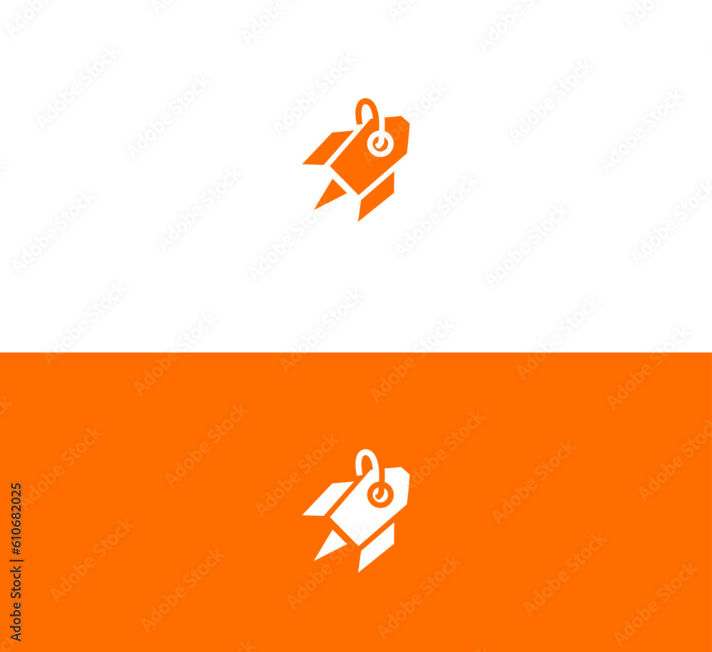ECOM CART Rocket logo space vector Vector logo design template ...
