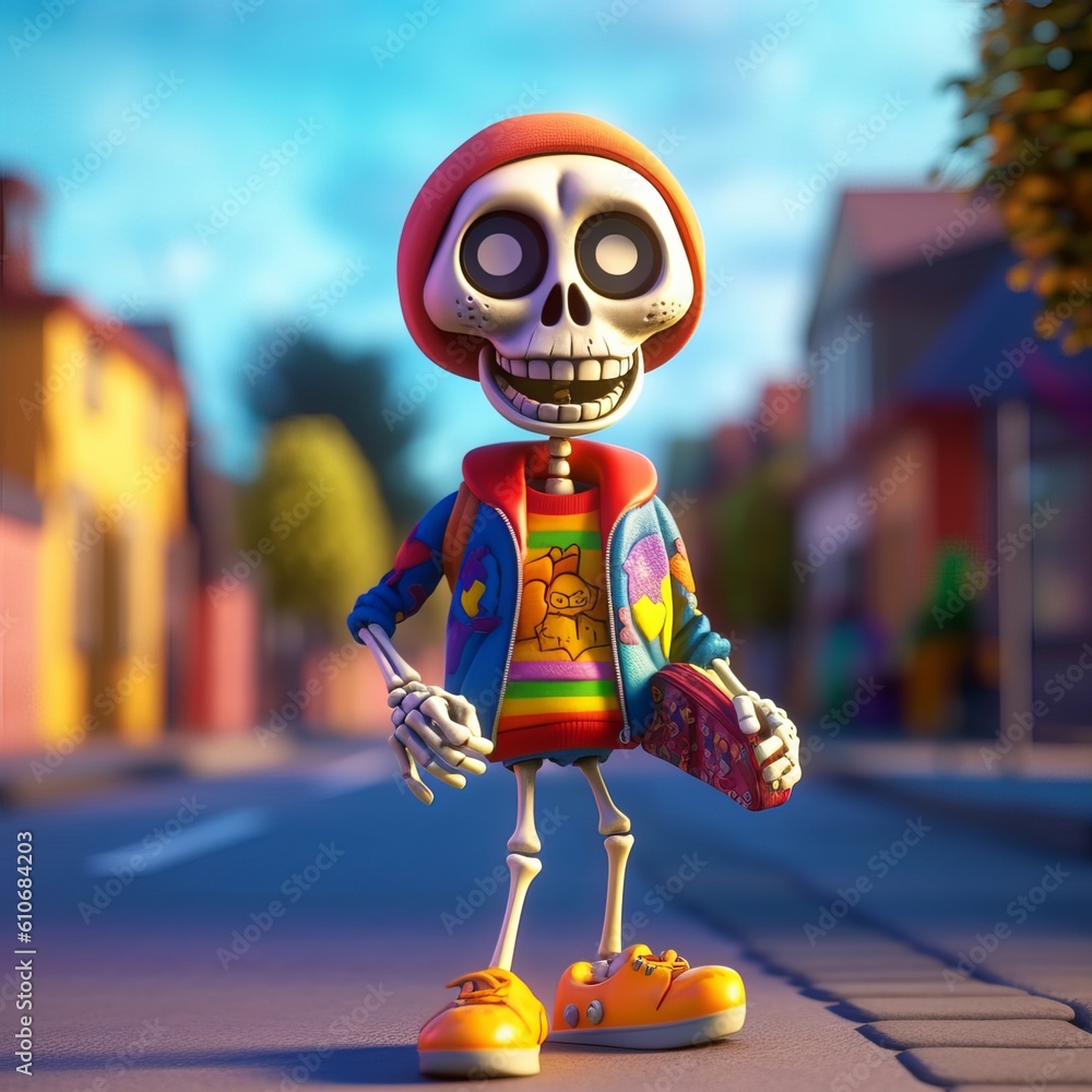 Laughing Bones: Meet the Hilarious Skeleton Cartoon Character ...