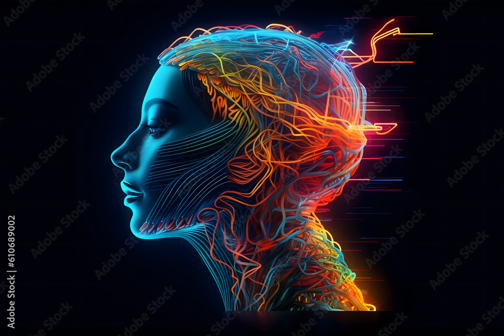 brain and nerve cells electrical pulses Neurons electrical pulses ...