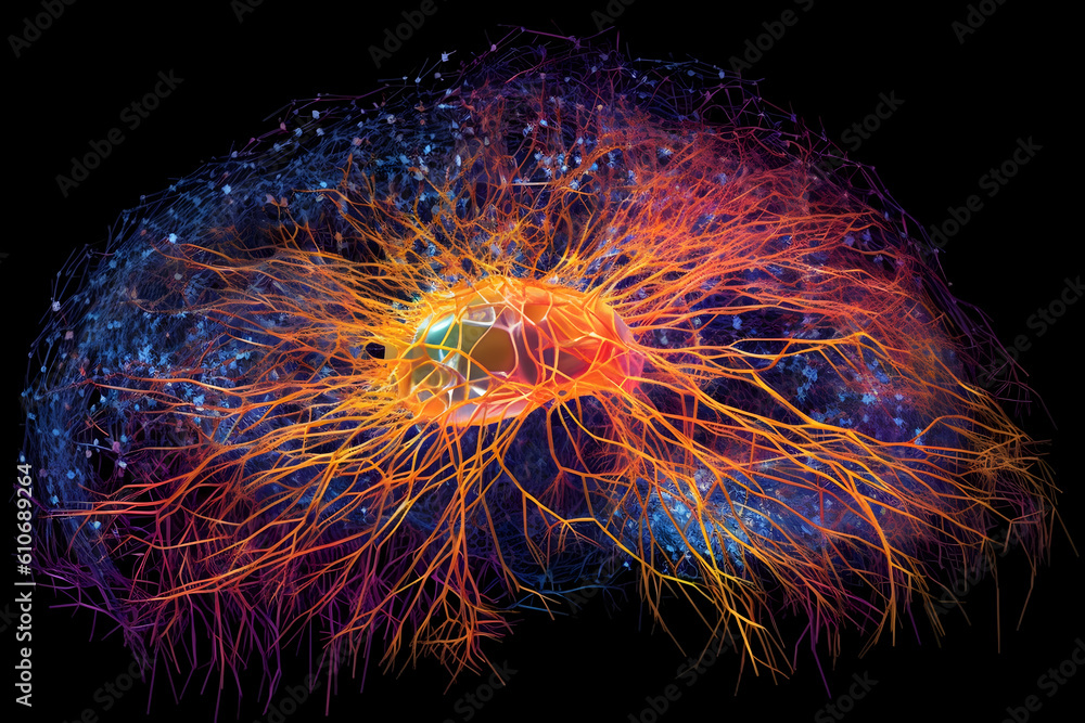 brain and nerve cells electrical pulses Neurons electrical pulses ...