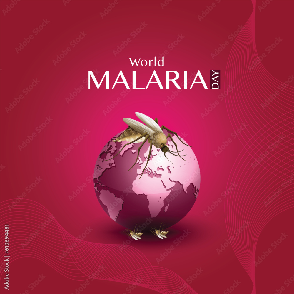 world malaria day. world malaria day poster design, greetings card ...