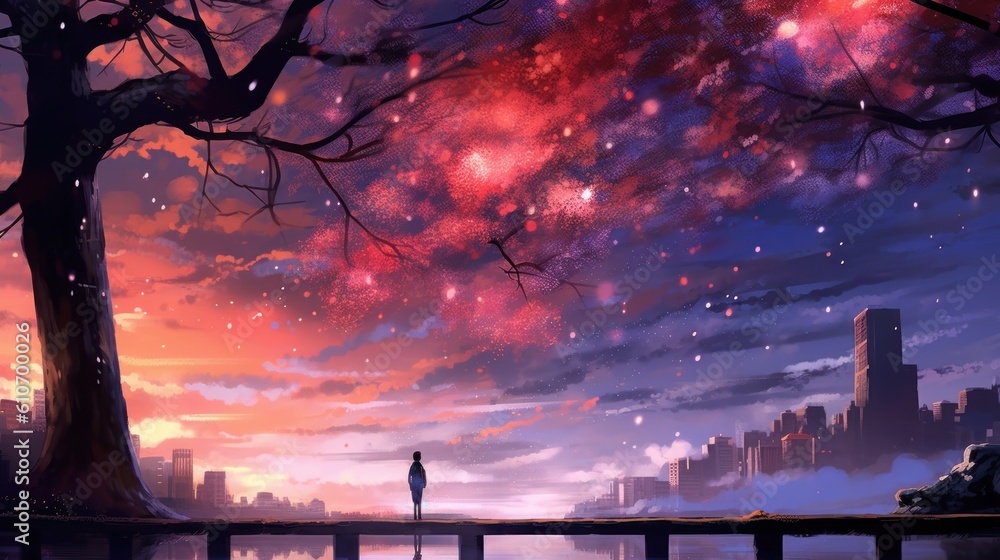 Game Art Anime Background Wallpaper Stock Illustration | Adobe Stock