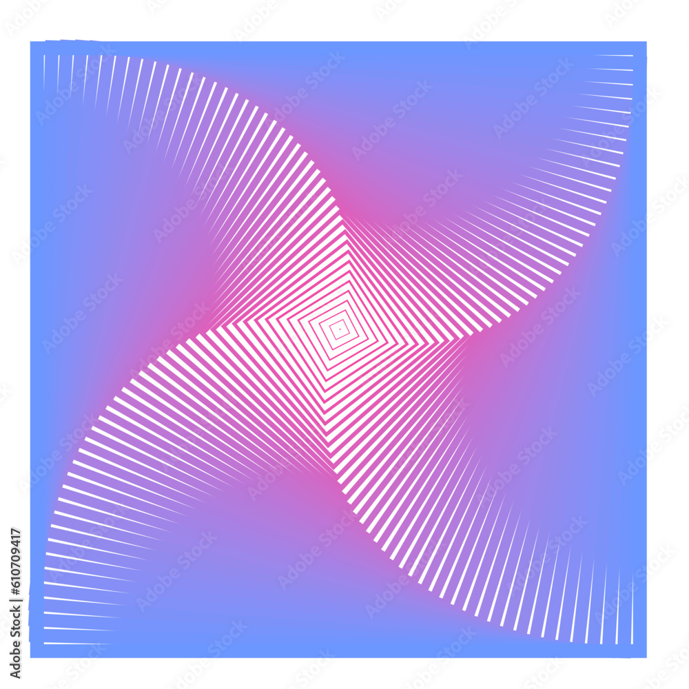 Concentric linear offset white and colour gradient rings of circles ...