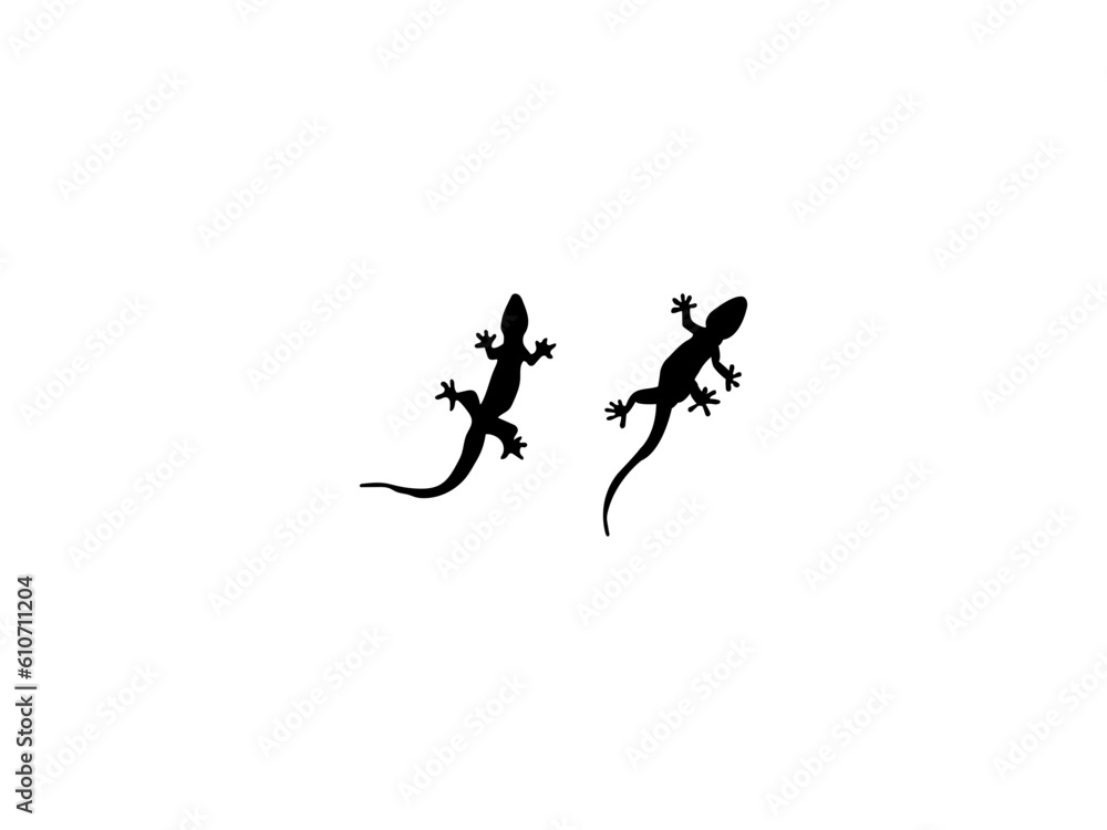 Lizard silhouette vector. Lizard vector art, icon, and vector images ...