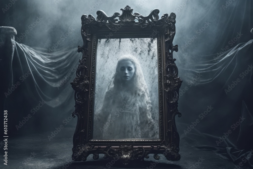 A captivating image portraying the apparition of a ghostly face ...