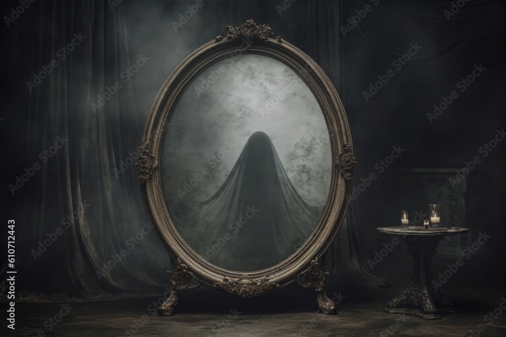 A captivating image portraying the apparition of a ghostly face ...