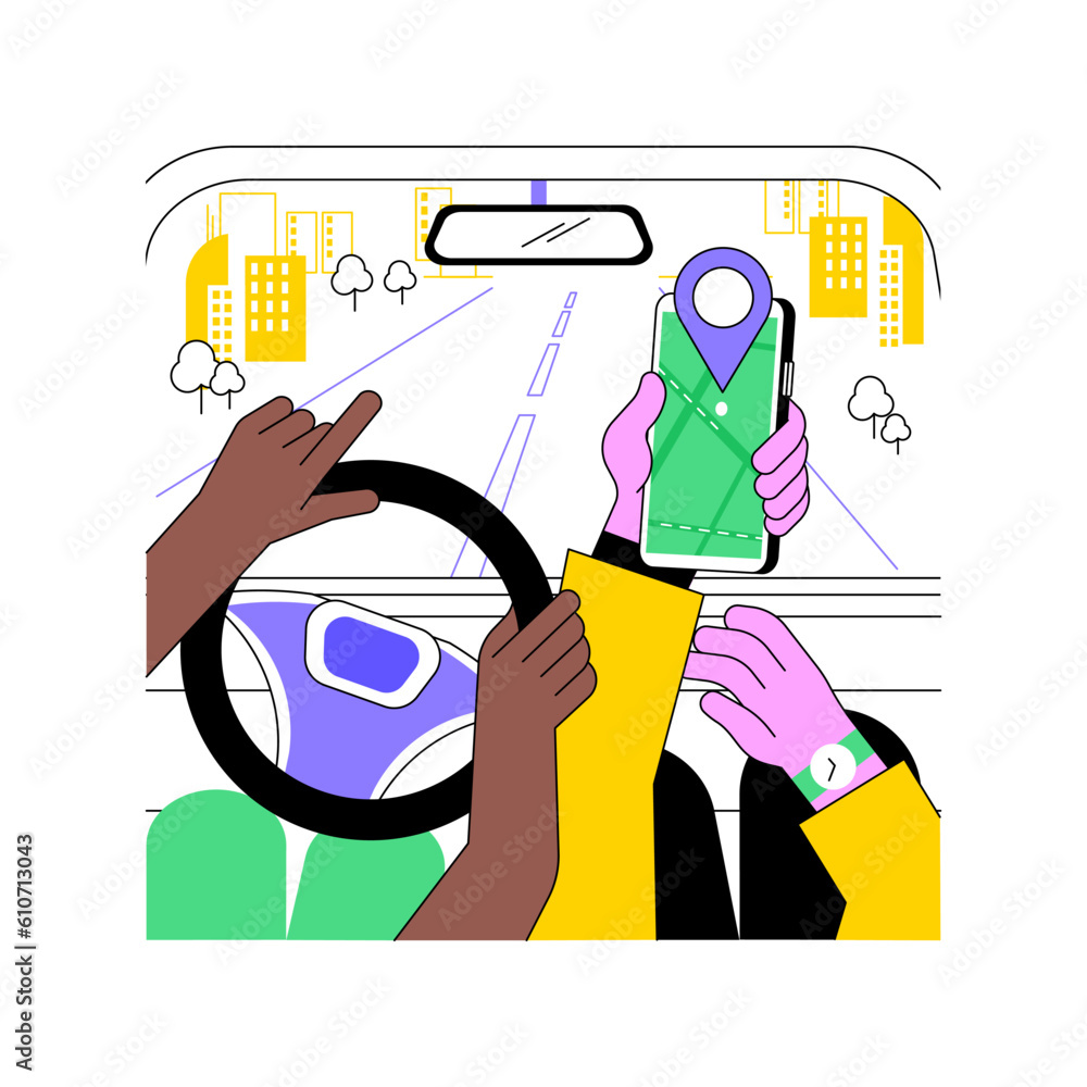 Vecteur Stock Using navigation isolated cartoon vector illustrations ...