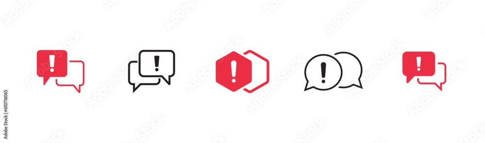Exclamation mark icon Flat Icon Solid style.white exclamation mark on ...