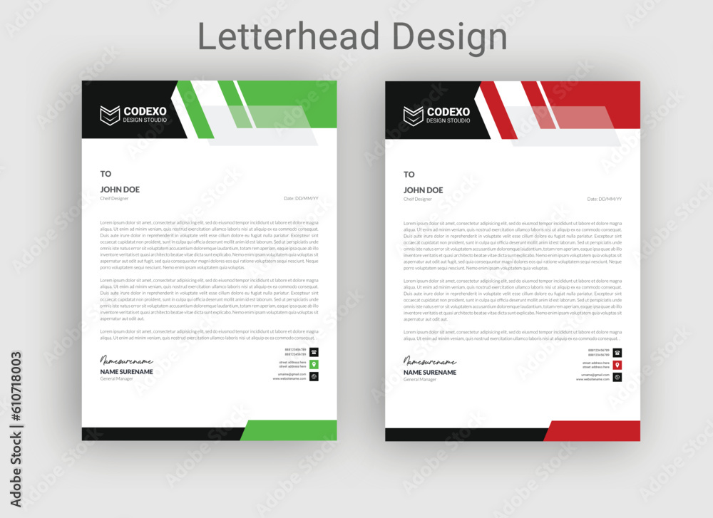 Abstract Letterhead Design Template, Abstract Letterhead Design Modern ...